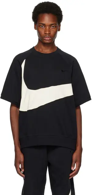 Nike Nike Black Swoosh T-Shirt - Black/coconut Milk/b