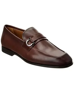FERRAGAMO Ferragamo Florio Leather Loafer - Brown