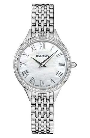 BALMAIN WATCHES Mother-of-pearl Diamond Bracelet Watch - Stainless Steel