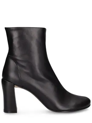 By Far 100mm Vlada Leather Ankle Boots - Black