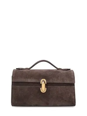 Savette The Symmetry Suede Top Handle Bag - Brown