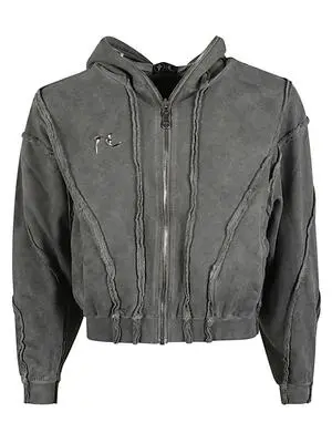 Thug Club Galdiator Cotton Zip-Up Hoodie In Grey - 33% Off