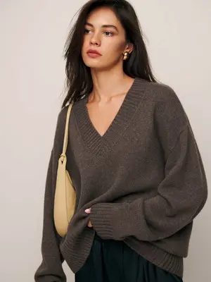 Reformation Cashmere V-neck Sweaters