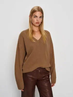 Reformation Cashmere V-neck Sweaters
