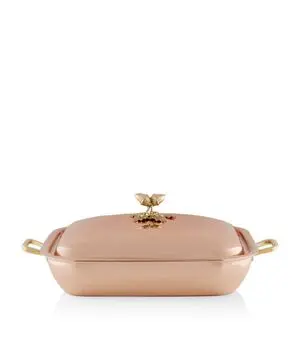 RUFFONI Historia Hammered Copper Roasting Pan With Lid