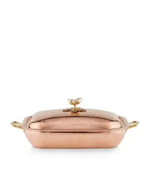 RUFFONI Historia Hammered Copper Oval Casserole - Metallic