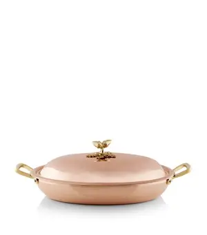 RUFFONI Historia Hammered Copper Oval Dish With Lid - Metallic