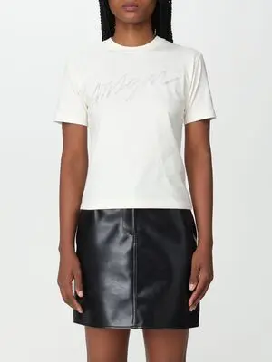 MSGM Cotton T-shirt With Embellished Logo