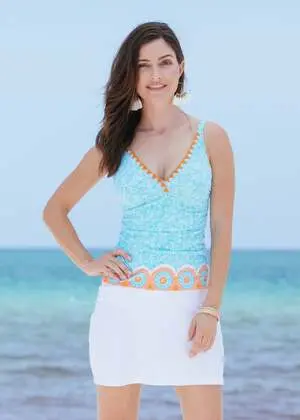 CABANA LIFE Longer Swim Skirt - White