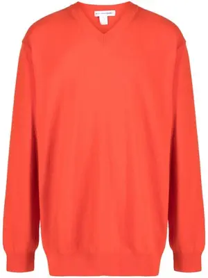 Comme Des Garçons V-neck Wool Jumper