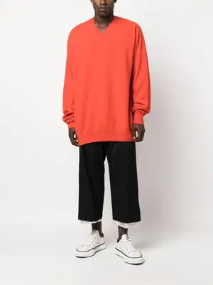 Comme Des Garçons V-neck Wool Jumper