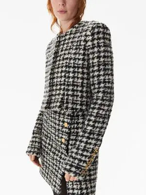 Nina Ricci Houndstooth Wool-cotton Jacket