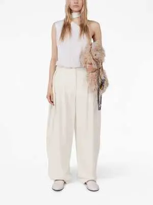 Stella McCartney Pleated Wide-leg Wool Trousers