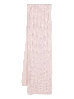 LISKA Chunky-knit Cashmere Scarf Pink