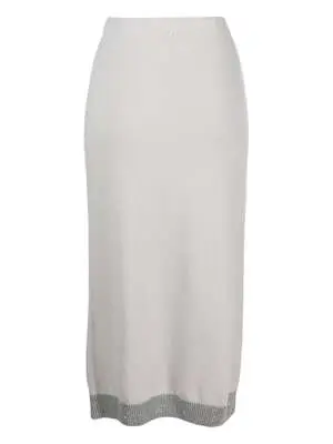 Lorena Antoniazzi Contrasting-border Knitted Skirt