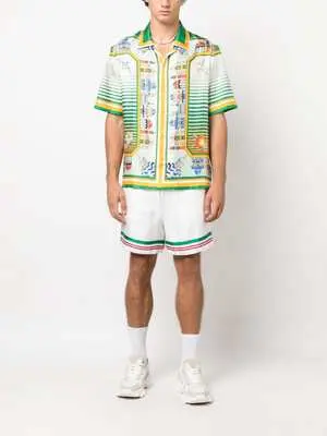 Casablanca Graphic-print Silk Shirt - White