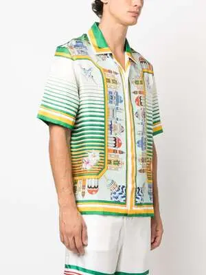 Casablanca Graphic-print Silk Shirt - White