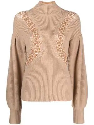 Ulla Johnson Crochet-detail Merino Jumper