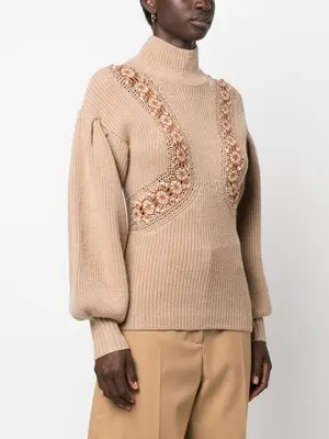 Ulla Johnson Crochet-detail Merino Jumper