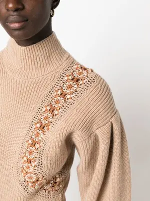 Ulla Johnson Crochet-detail Merino Jumper