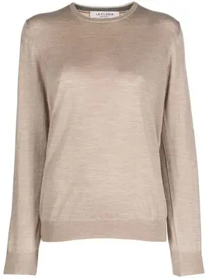 FILERIA Mélange-effect Crew-neck Jumper