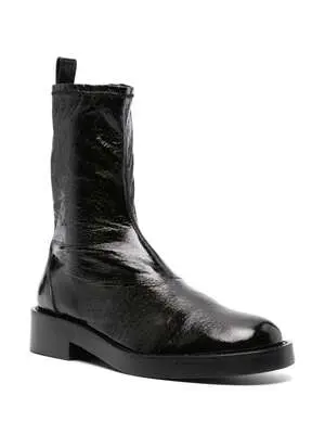 COURREGES Logo-patch Cracked-effect Boots