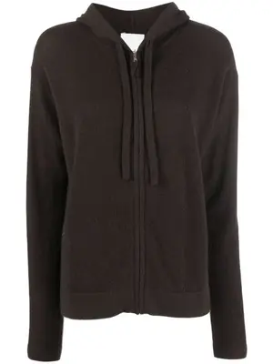 ALLUDE Hooded Wool-cashmere Cardigan