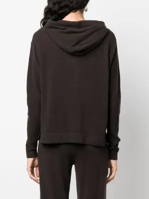 ALLUDE Hooded Wool-cashmere Cardigan