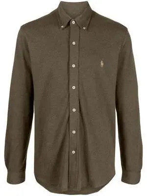 Polo Ralph Lauren Horseferry-embroidered Cotton Shirt - Green