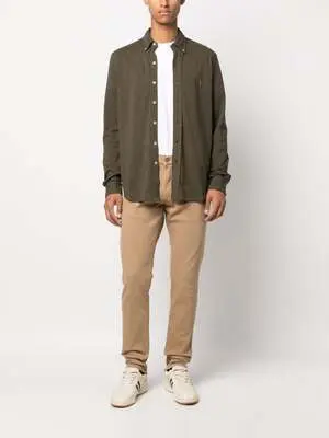 Polo Ralph Lauren Horseferry-embroidered Cotton Shirt - Green