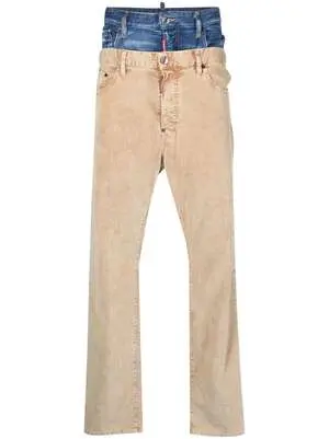 Dsquared2 Double-waistband Corduroy Trousers