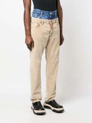Dsquared2 Double-waistband Corduroy Trousers