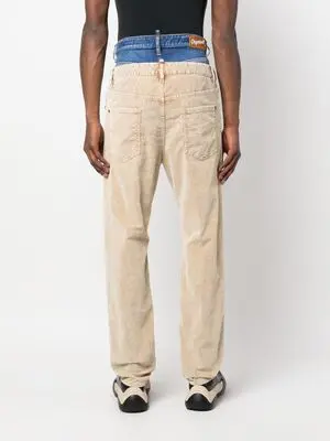 Dsquared2 Double-waistband Corduroy Trousers