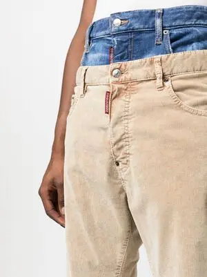 Dsquared2 Double-waistband Corduroy Trousers