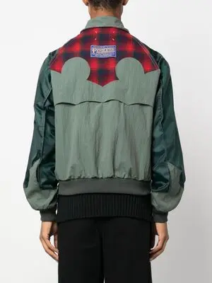 MAISON MARGIELA X Pendleton Yoke-detail Bomber Jacket - Green