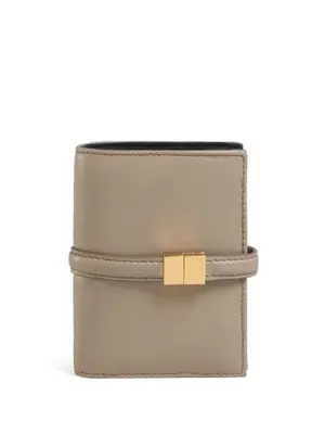 Marni Prisma Logo-engraved Leather Wallet - Neutrals