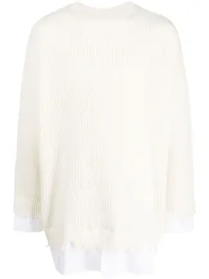 MAISON MARGIELA Layered Crochet-knit Jumper