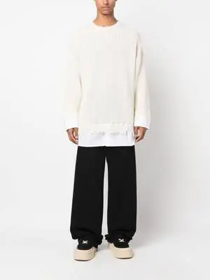 MAISON MARGIELA Layered Crochet-knit Jumper