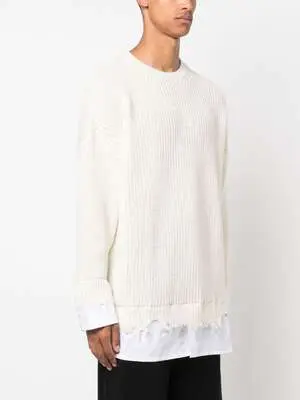 MAISON MARGIELA Layered Crochet-knit Jumper