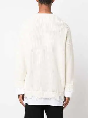 MAISON MARGIELA Layered Crochet-knit Jumper