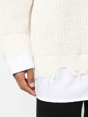 MAISON MARGIELA Layered Crochet-knit Jumper
