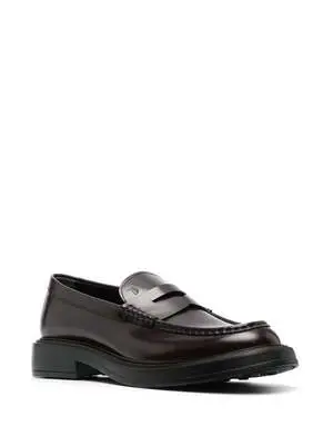 TOD'S 50mm Leather Penny Loafers - Red
