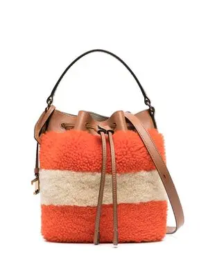 TOD'S Colour-block Fleece Bucket Bag