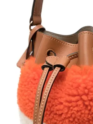 TOD'S Colour-block Fleece Bucket Bag