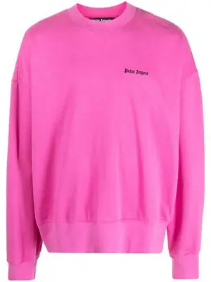 Palm Angels Logo-embroidered Cotton Sweatshirt