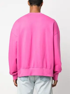 Palm Angels Logo-embroidered Cotton Sweatshirt
