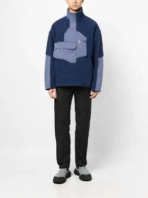 A-COLD-WALL* Bonded Axis Panelled Fleece Jacket - Blue