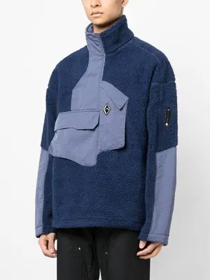 A-COLD-WALL* Bonded Axis Panelled Fleece Jacket - Blue