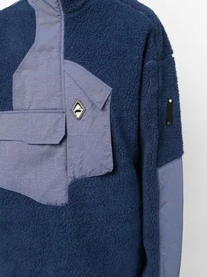 A-COLD-WALL* Bonded Axis Panelled Fleece Jacket - Blue