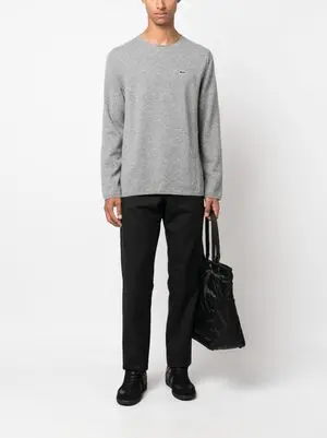Comme Des Garçons Mid-rise Tapered Wool Trousers